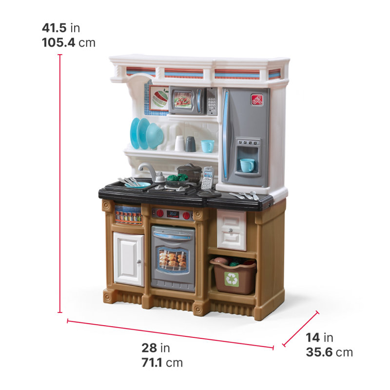 Step2 Lifestyle Custom Kitchen Toddler Pretend Play Kitchen Set & Reviews | Wayfair